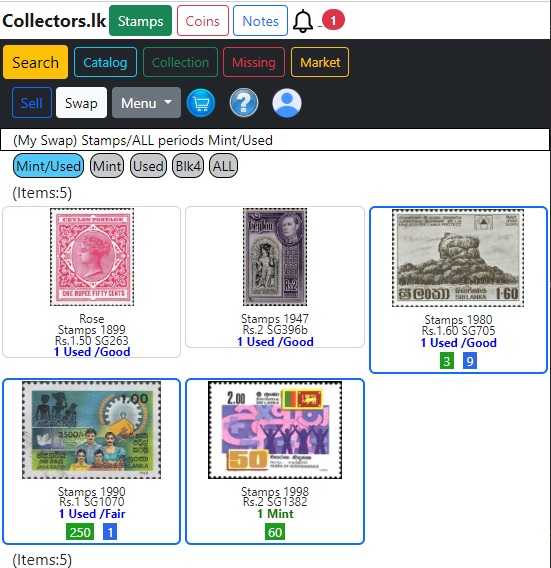Collectors.lk User Guide